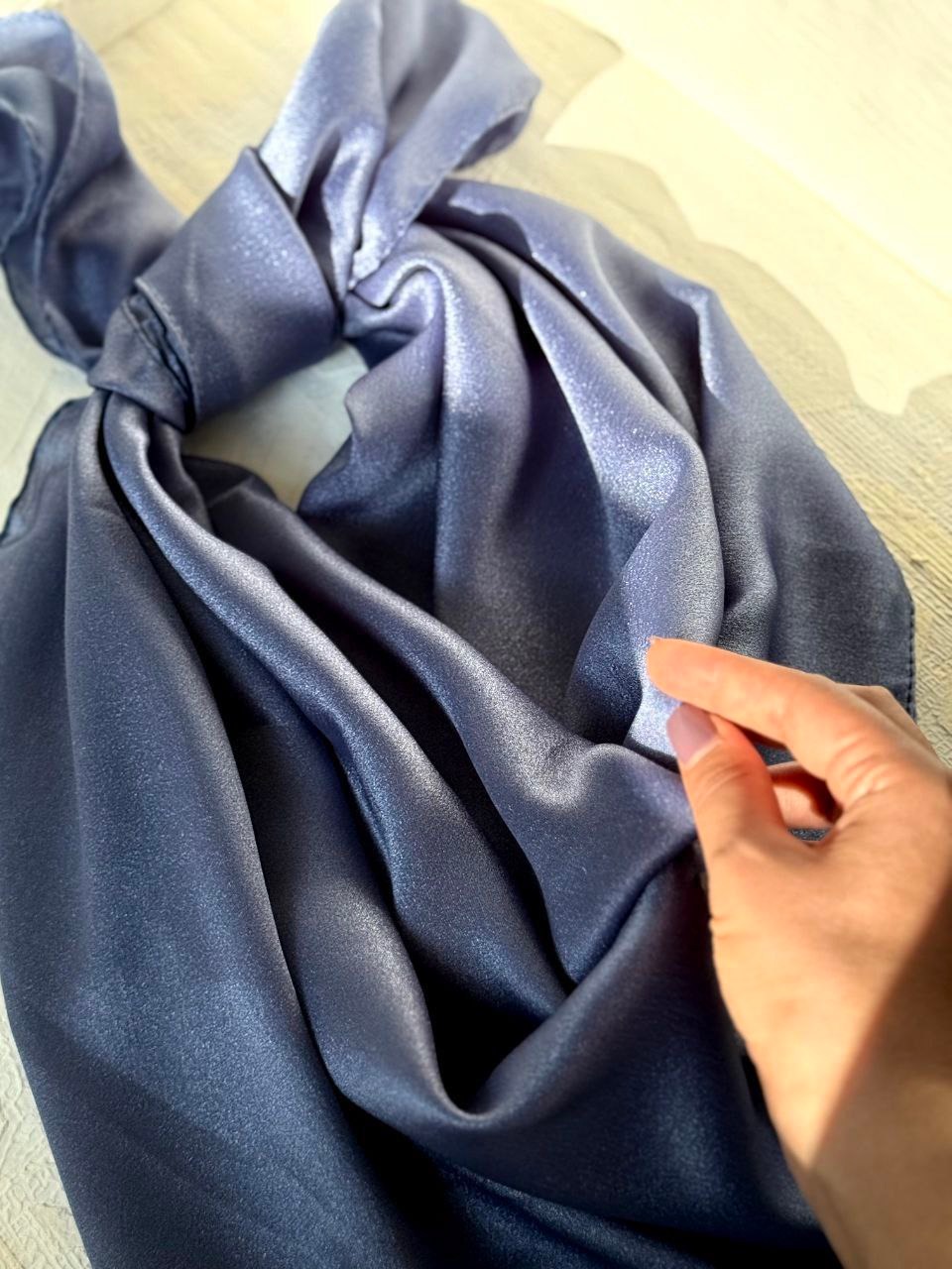 روسری رنگی شنی کد 6311 - حجاب حریر